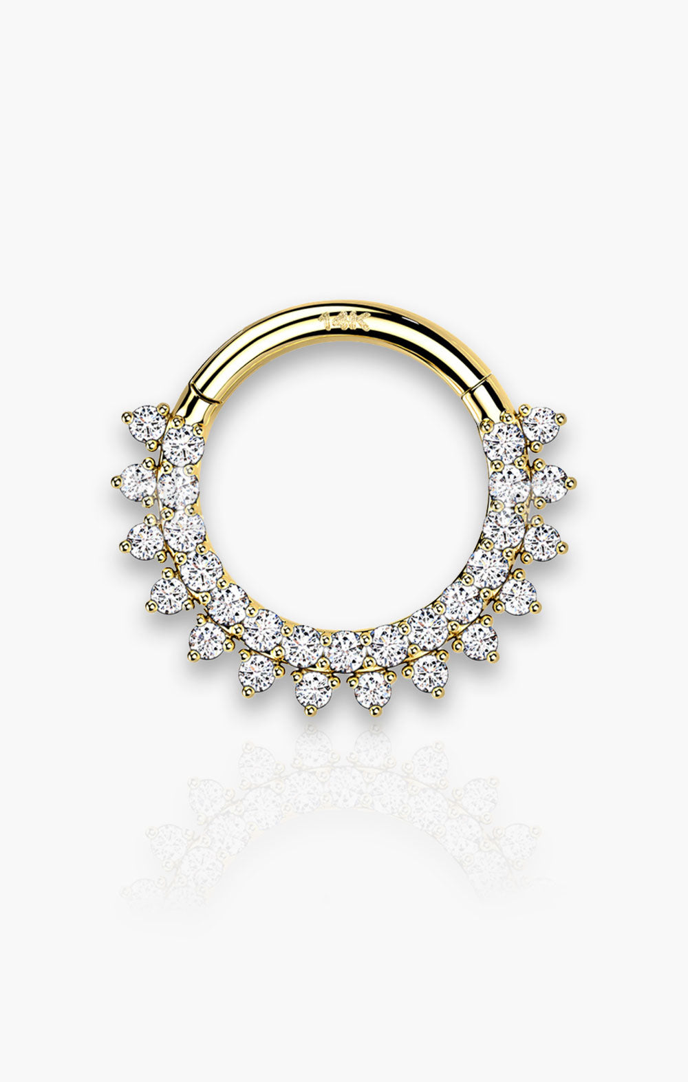 Chloe | 14k Solid Gold Segment Hoop 8mm – Rapunzille